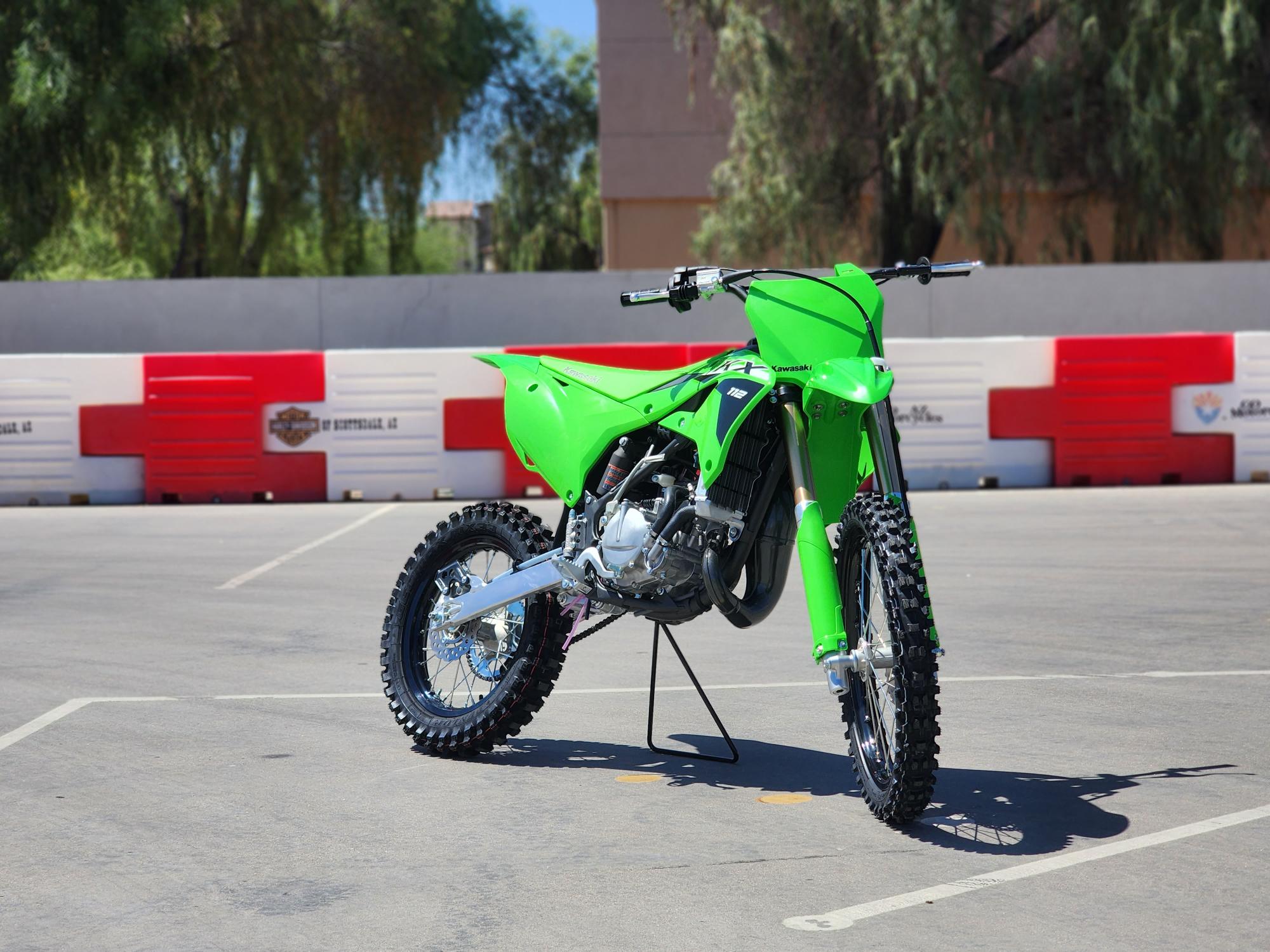 Green Kawasaki Dirt Bike