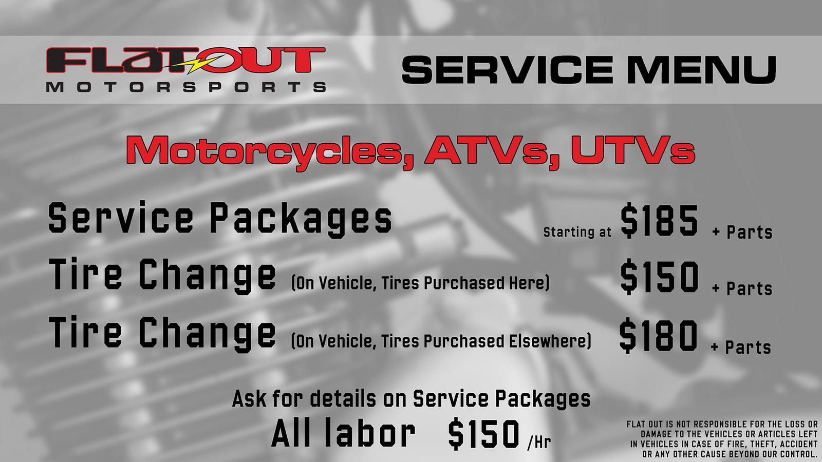 Service Flat Out Motorsports Indianapolis, IN (317) 890-9110