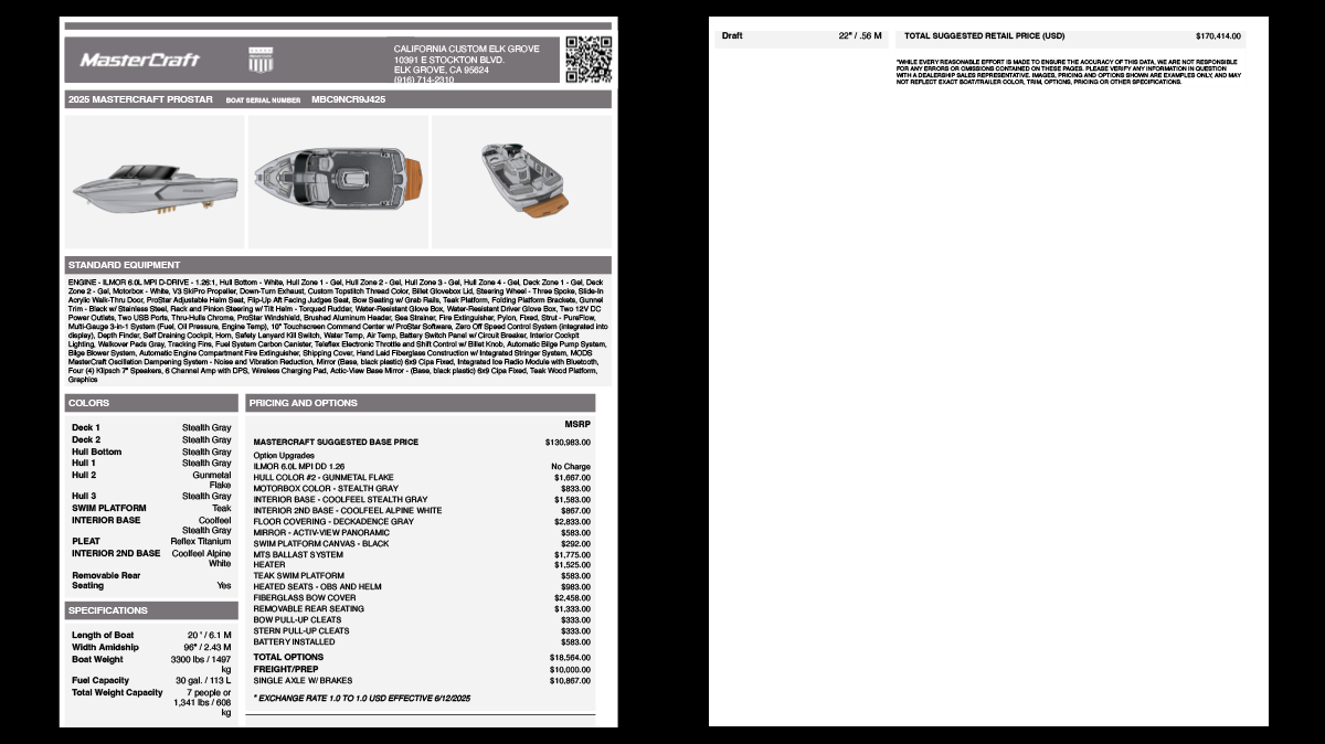 2025 Electric Personal Watercraft, Car Trailers and Boats from MasterCraft Cal Custom - Elk ...
