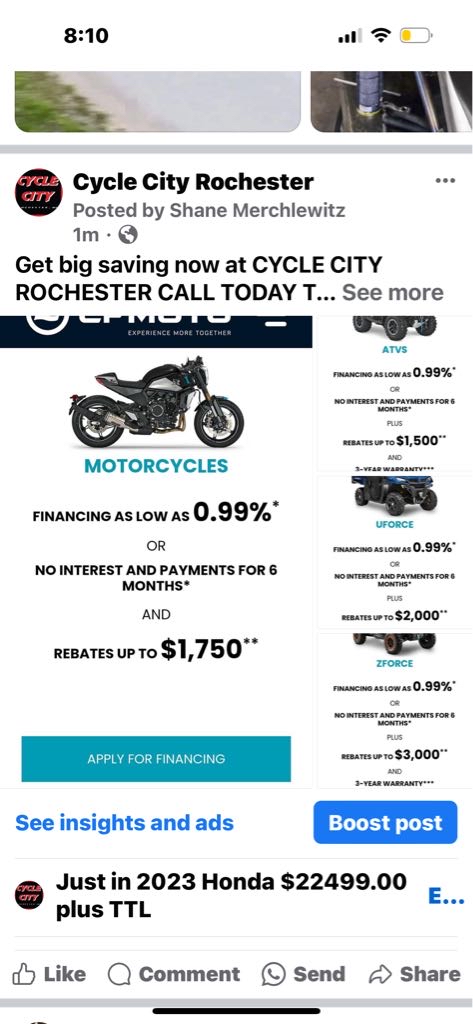 New Inventory Cycle City Rochester, MN (507) 288-1084