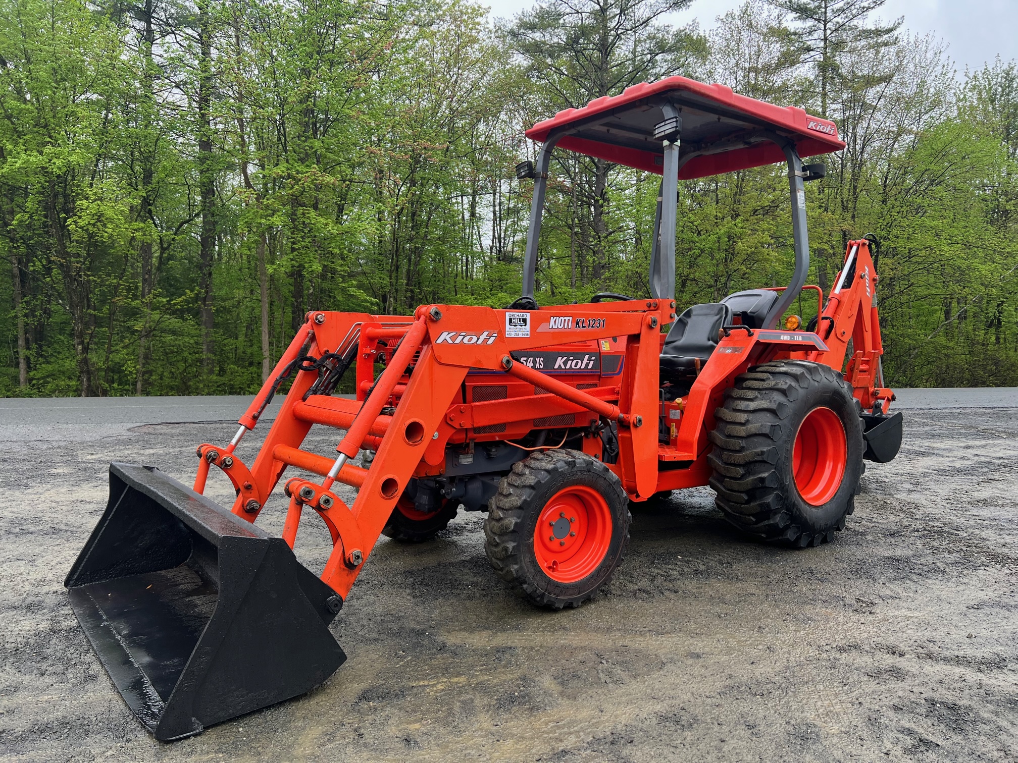 2004 KIOTI LK3054 Shuttle 4x4 Tractor w/ Loader & Backhoe for sale in ...