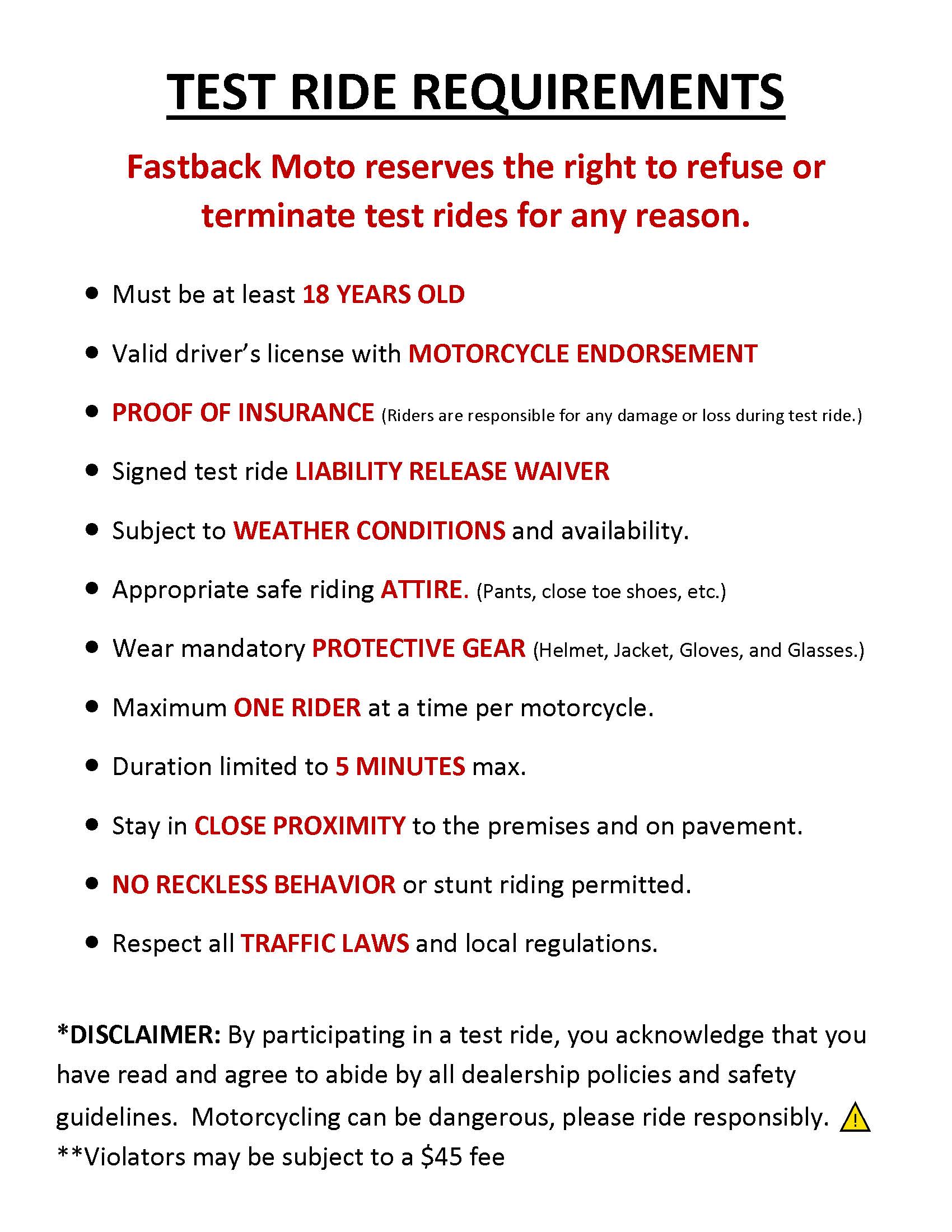 Test Ride Release Fastback Moto Woods Cross, UT (385) 777-2536